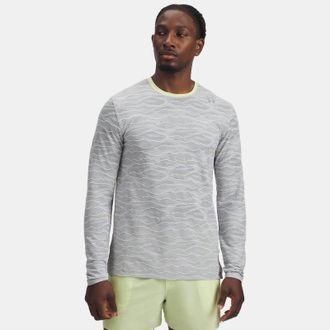 Under Armour Halo JacqUnder Armourrd Langarm-Oberteil f&uuml;r Herren Summit Wei&szlig; / Fade Gr&uuml;n / Reflektierend XXL