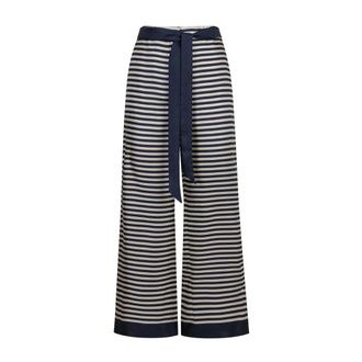 Max Mara Femme, Pantalons, Bleu, Taille: 36 FR Wide Pantalons