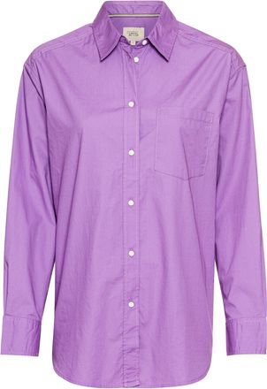 Camel Active Damen Hemdbluse aus Baumwolle Lila, Womenswear-XXL