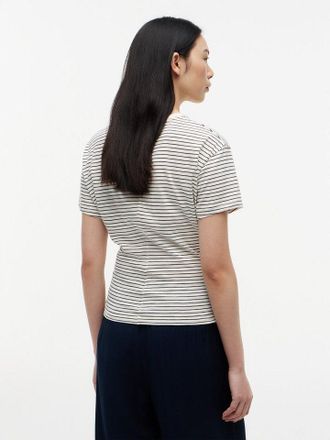 Tommy Hilfiger Kurzarmshirt CO SLUB KNOT SS TEE mit Bindeg&uuml;rtel in der Taille