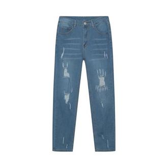 Generic Jean Homme Jeans Homme Pantalon en Jean Slim Poche Taille Couleur Unie - Coupe &Eacute;troite Au Niveau du Pied, Design Minimaliste Tendance