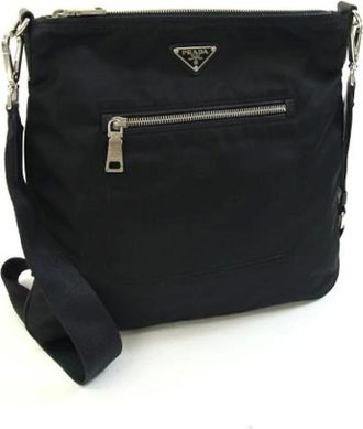 Prada unisex, Pre-owned, Noir, Taille: ONE Size Sac bandouli&egrave;re en nylon Pre-owned