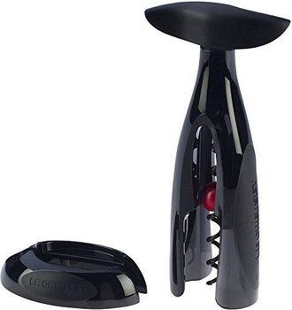 LE CREUSET Le Creuset, Geschenkset mit Korkenzieher und Kapselschneider, Entfernung von Weinkorken, Schwarz, Polycarbonat, GS200, 59062011007461