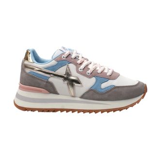 W6YZ W6Yz, Femme, Chaussures, Multicolore, Taille: 39 EU Baskets Gris Respirante avec Détails Dorés