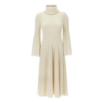 Antonino Valenti Ludmilla Rippstrick Kaschmir Kleid - - Dresses - Damen - Wei&szlig; - M