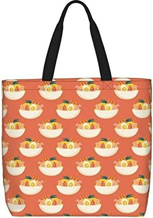 Generic Sac Fourre-Tout Mod&egrave;le De Soupe De Nouilles Ramen Sac Fourre-Tout En Toile R&eacute;utilisable De Grande Capacit&eacute; Sacs En Toile Pour Femmes, Pour Filles, Bur