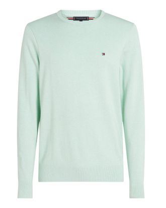 Tommy Hilfiger Leichter Pullover aus Baumwolle mit kleinem Flag-Aufn&auml;her in