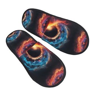 Generic N&eacute;buleuse De LUnivers Unisexe Slippers Peluche Chaussons Doux Pantoufles Pour Ext&eacute;rieur Hiver Maison M
