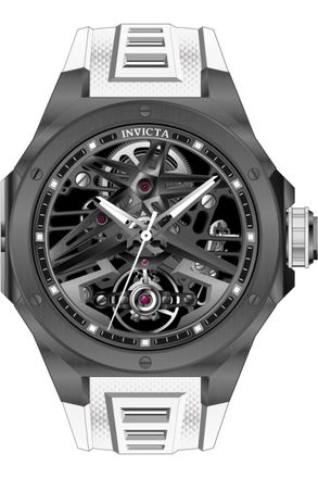 Invicta Celestial 70104 Herrenuhr - Mechanisches Werk - Edelstahl mit schwarzem Zifferblatt - 43 mm