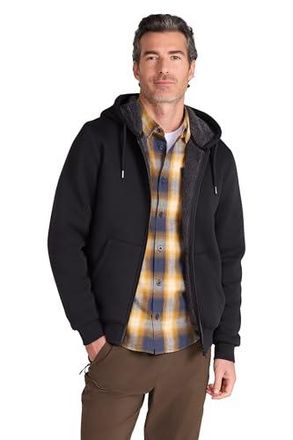 Mountain Warehouse Sweat &agrave; Capuche r&eacute;glable doubl&eacute; Borg Dalton pour Homme - Doublure Polaire, Sweat-Shirt zipp&eacute;, Poche Kangourou - Id&eacute;al pour Les activit&eacute;s de Plein air 
