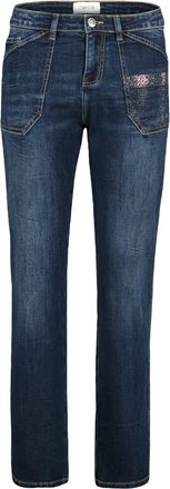 Cartoon Damen Regular Fit-Jeans mit Strass 40, Dark Blue Denim