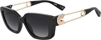 Moschino Schwarze/Dunkelgraue Sonnenbrille - - Accessories - Damen - Schwarzk - 55 MM
