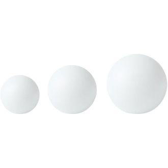 Beliani Set mit 3 Solar LED-Kugellampen f&uuml;r den Au&szlig;enbereich LOBAINA mit Fernbedienung Wei&szlig;