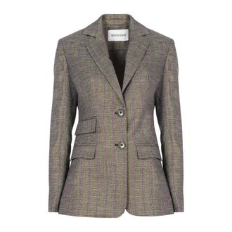 Silvian Heach Femme, Vestes, Gris, Taille: 40 FR Veste Cintrée avec Boutons Logo