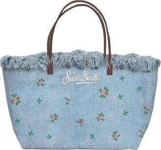 MC2 Saint Barth Femme, Sacs, Bleu, Taille: ONE Size City Bag With Fringes