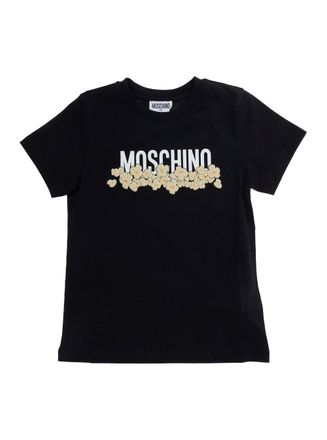 Moschino Logo-Graphic Cotton T-Shirt - Black
