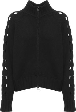 D.exterior Cardigan en Laine et Cachemire - Femme - Pulls - Noir - Taille: 36 FR