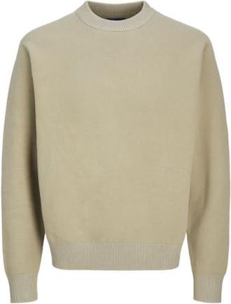 Jack & Jones Jorvesterbro Knit Crew Neck Sn Pull en Tricot, Beige foncé, S Homme