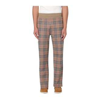 Burberry Homme, Pantalons, Multicolore, Taille: M Pantalon Classique Beige Jambe Droite