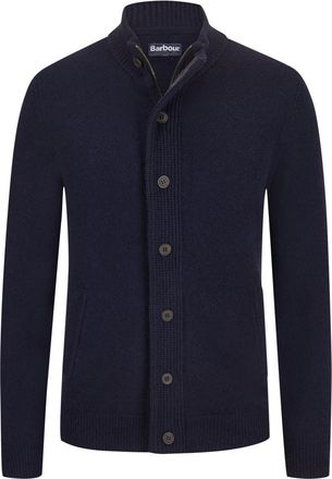 Barbour Cardigan aus Lammwolle mit Knopfleiste und Zip in