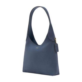 Coach Womens Brooklyn Shoulder Bag Blue Calfskin