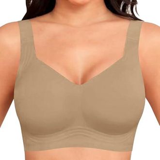 Generic Soutien-gorge push-up sans couture pour femme - Couverture compl&egrave;te confortable - Doux - Confortable - Soutien du dos - Soutien-gorge lissant le dos, 