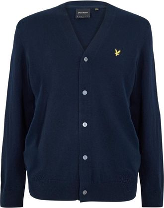 Lyle & Scott Strickjacke f&uuml;r Herren, V-Ausschnitt (Dunkel-Marineblau)