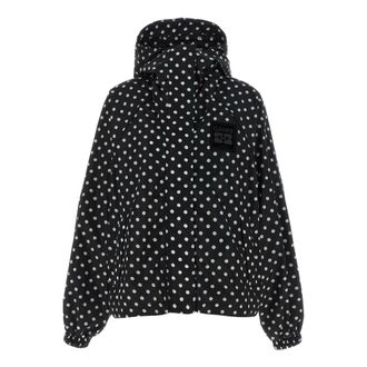 Ganni Femme, Vestes, Noir, Taille: 42/44 FR Veste coupe-vent en nylon