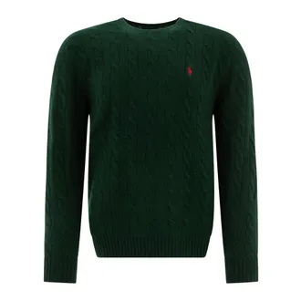 Polo Ralph Lauren Homme, Pulls, Vert, Taille: L Pull Vert à Torsades Aw24