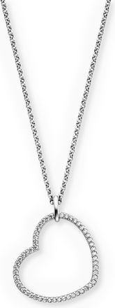 Engelsrufer Kette Herz Shade Silber für Damen aus 925er Sterlingsilber - Zirkonia - Karabinerverschluss - Länge: 42+4+4cm