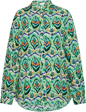 Usha Bluse Damen Gr&uuml;n Mehrfarbig
