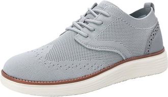Generic Baskets d&eacute;contract&eacute;es pour homme - En maille - Chaussures de marche l&eacute;g&egrave;res et souples &agrave; lacets - Chaussures habill&eacute;es, gris, 0 UK Wide