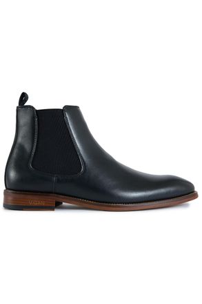 V.Gan Herren vegan Chelsea Boots Affogato Schwarz