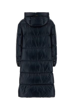 Herno Womens Navy Blue Nylon Down Jacket Blu Piumini