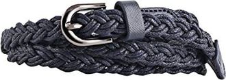 Generic Ceinture en cuir pour homme classique vintage en corde cir&eacute;e tress&eacute;e avec boucle ardillon pour femme, pantalon habill&eacute; &agrave; la main, ceinture &agrave; nouer pou