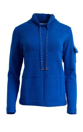 Passioni Strickpullover Sweatshirt mit Taschendetail und Strass