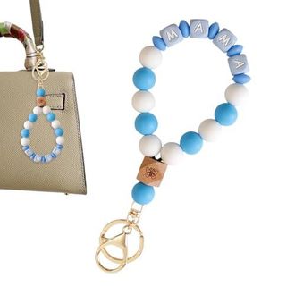 Generic Bracelet à perles | Porte-clés en perles de silicone pour femme, outil de décoration en alliage de zinc pour un usage quotidien, rendez-vous, fête, tr