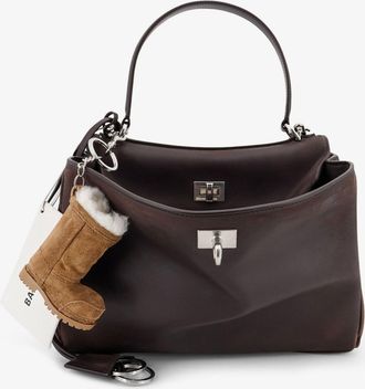 Balenciaga Rodeo S leather crossbody bag with vintage motif - BALENCIAGA - gender_Woman
