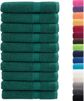 vidaXL Premium-Handtücher solund 10 Stk. Grün 100x200 cm 600 g/m² Vidaxl