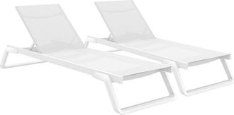 Clp 2er Set Sonnenliege Tropic wei&szlig;