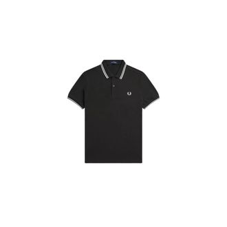 Fred Perry Baumwoll-Piqu&eacute;-Polohemd mit Kontraststreifen - - Tops - Herren - Gr&uuml;n - XL