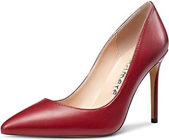 Castamere Escarpins Femme Mode Aiguille Talon 10CM High Heels Rouge Bourgogne Mat Chaussures EU 38.5