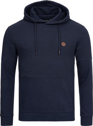 Indicode Herren Franz Sweatshirt mit Kapuze | Hoodie Kapuzenpullover f&uuml;r M&auml;nner Navy, XL