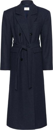 Gestuz Femme, Manteaux, Bleu, Taille: 40 FR Manteau Bleu Soirée avec Large Col
