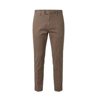 Canali Chinos aus Baumwolle und Kaschmir-Gabardine in regul&auml;rer Passform - - Trousers - Herren - Braun - XL