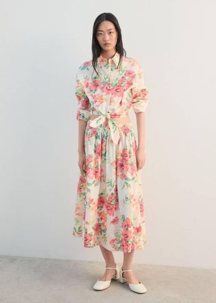 Mango Chemise fleurie naud blanc cass&eacute; - Femme - XS - MANGO