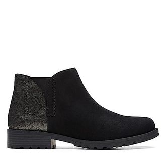 Clarks Clarkwell Demi Chukka Bottes pour femme, Black Interest, 38 EU