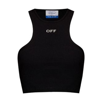 Off-white Femme, Tops, Noir, Taille: 36 FR Cropped Top