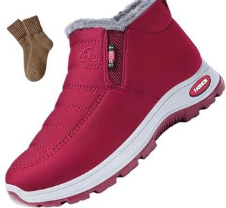 Generic Chaussures orthop&eacute;diques chaudes doubl&eacute;es en peau de mouton avec soutien de la vo&ucirc;te plantaire pour lext&eacute;rieur, Rouge, 37.5 EU