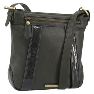 Burberry Sac bandouli&egrave;re en cuir Pre-owned - Femme - Pre-owned - Vert - Taille: ONE Size